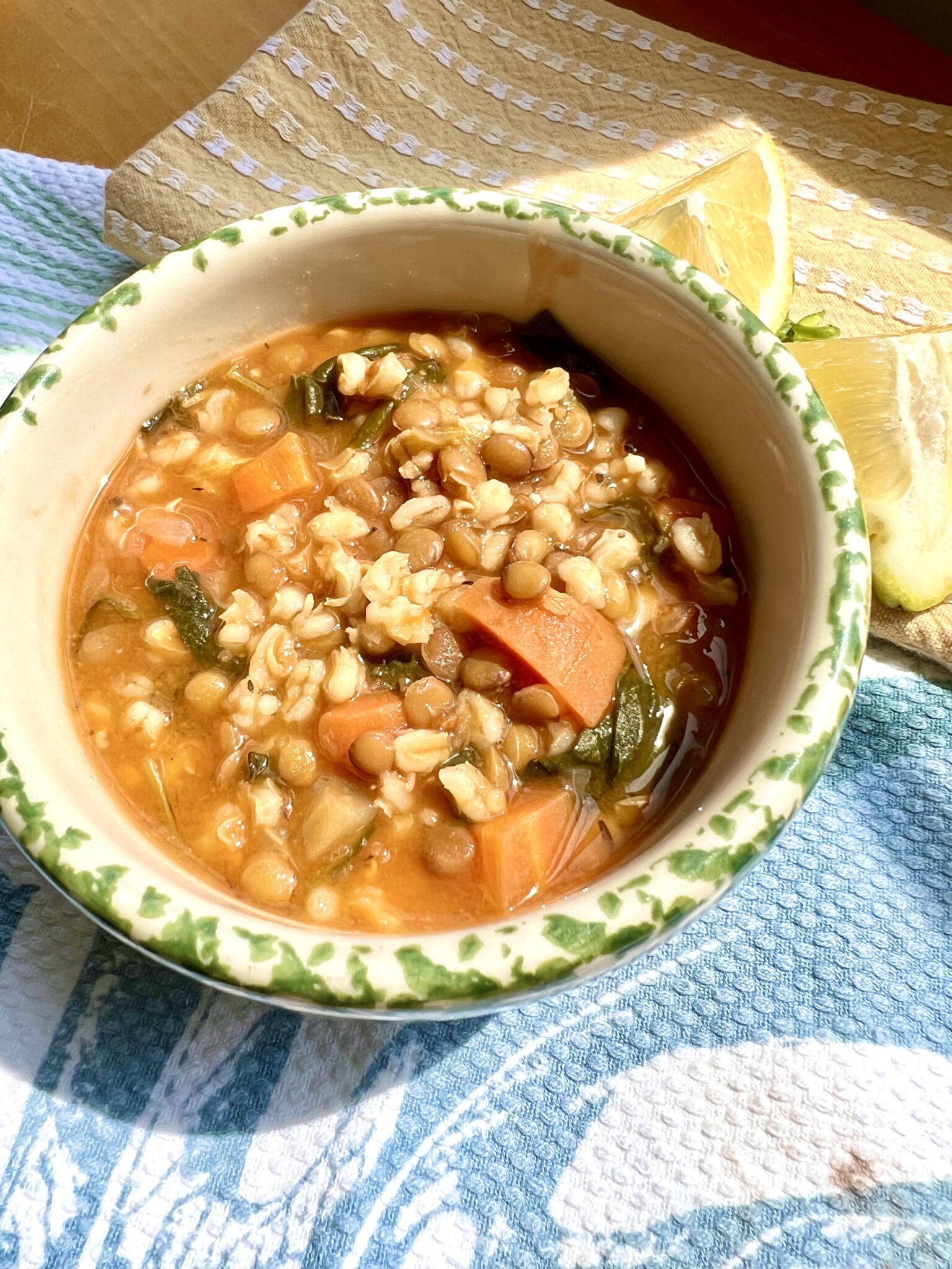 Barley Lentil Vegetable Soup - Vayia's Kitchen: A Greek Food Blog